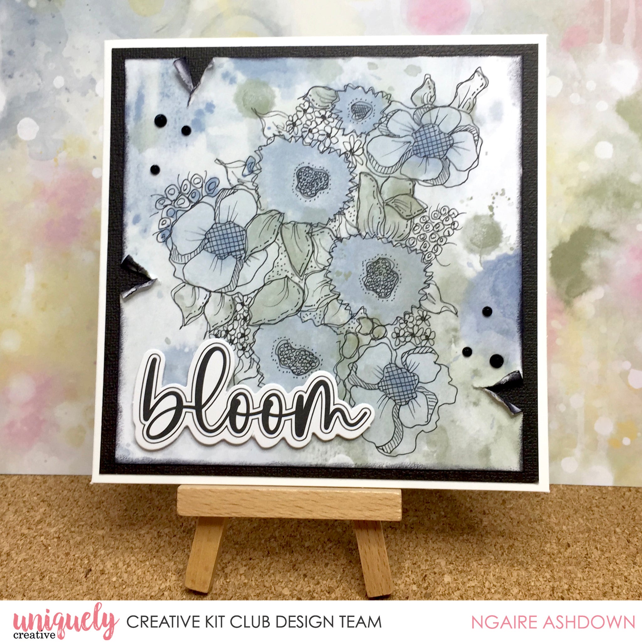 Bloom Watercolour Doodling Card - Ngaire Ashdown - Uniquely Creative