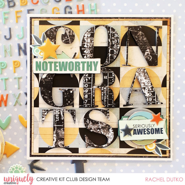 Congratulations Tutorial - Rachel Dutko - Uniquely Creative