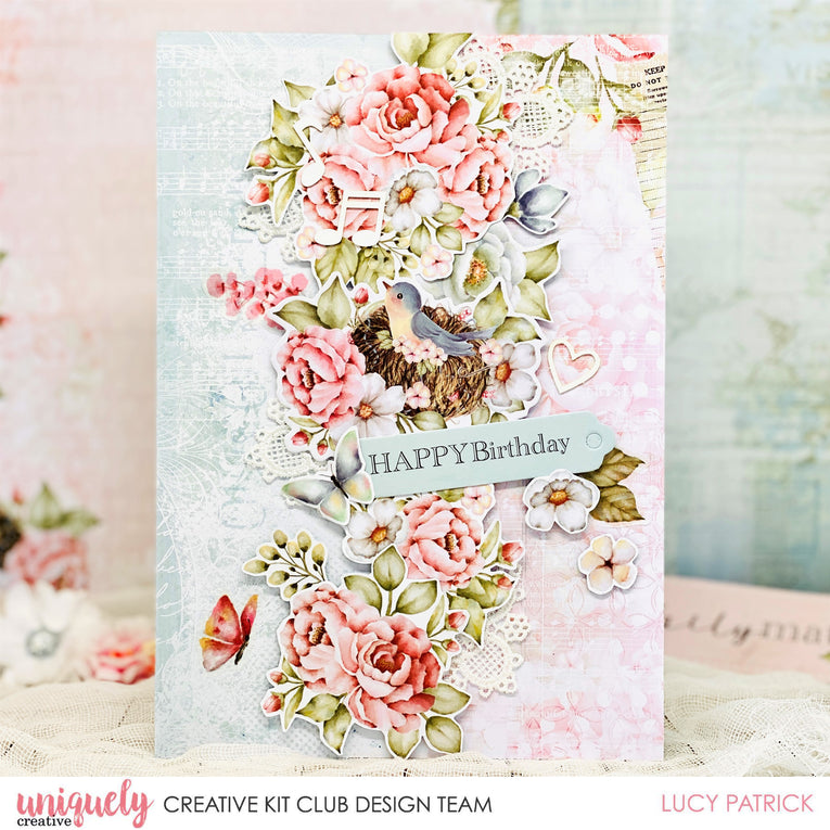Floral Card Tutorial - Lucy Patrick - Uniquely Creative