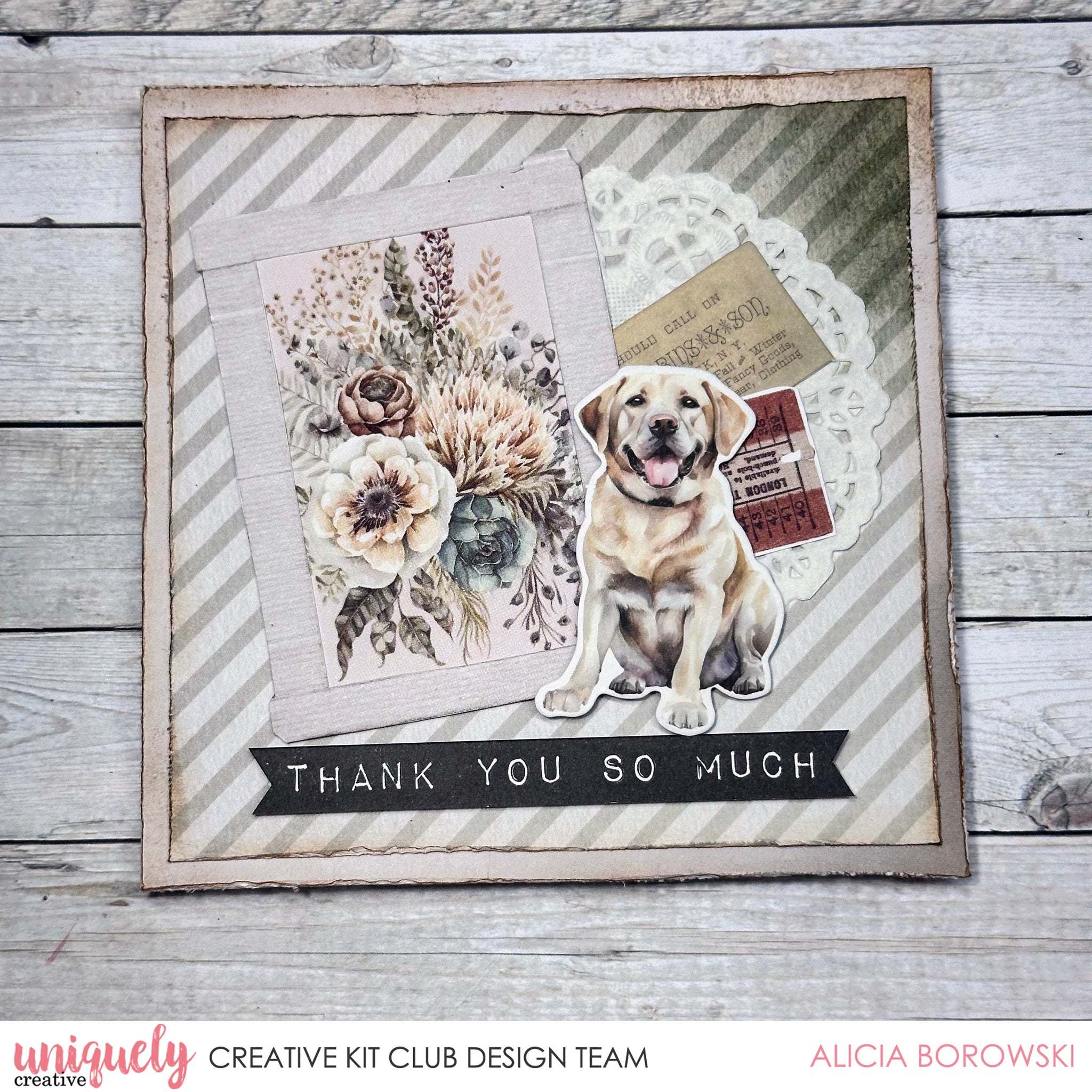 Thank You So Much Card Tutorial Alicia Borowski Uniquely Creative