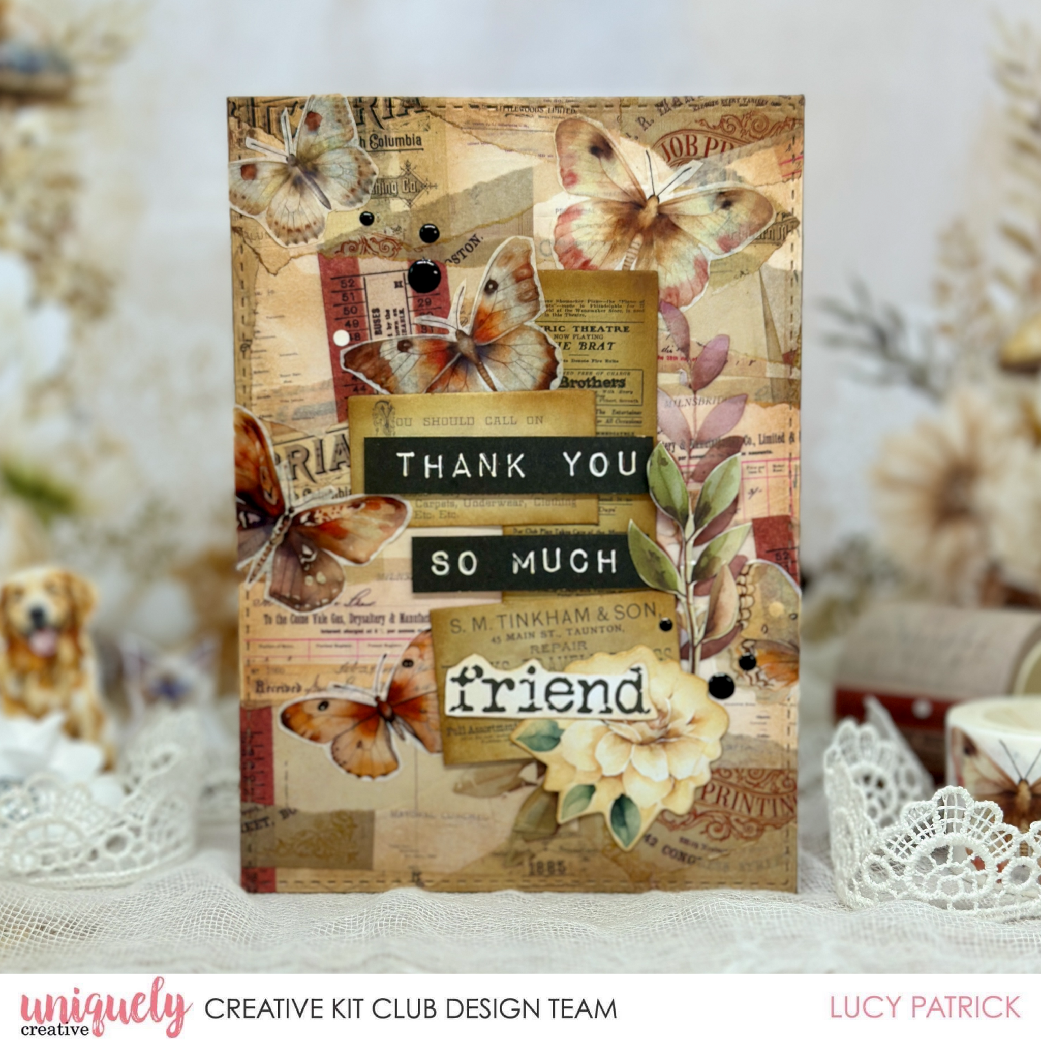 THANK YOU FRIEND CARD - LUCY PATRICK - Uniquely Creative