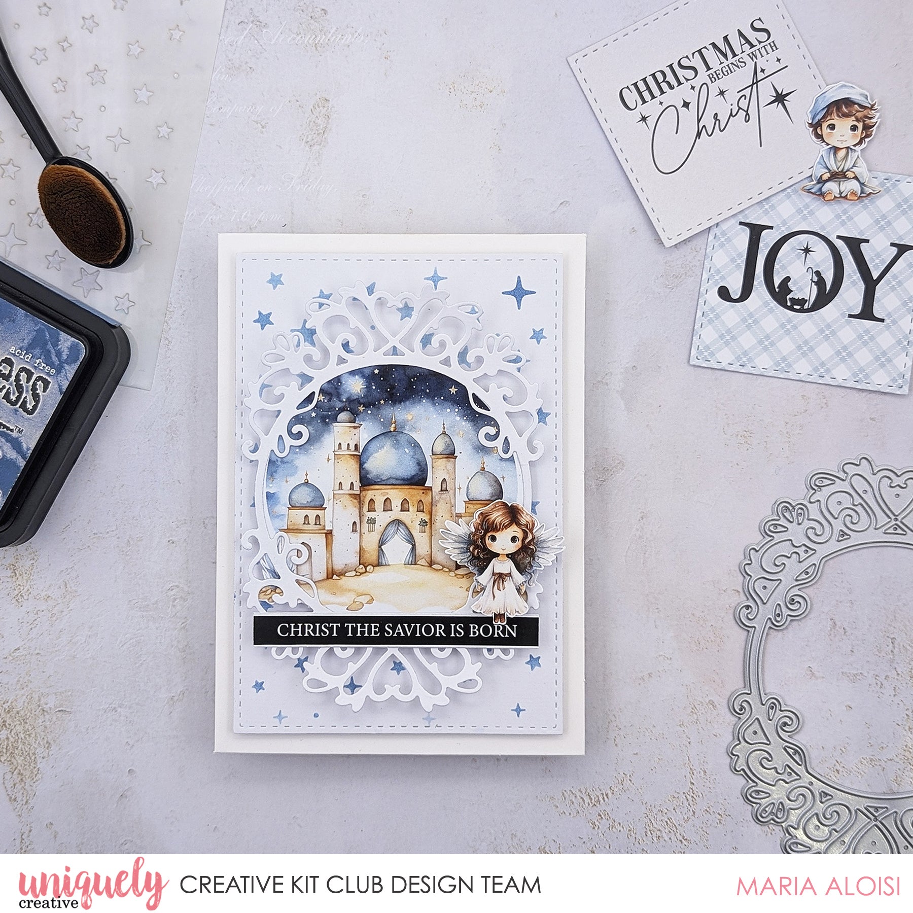 CHRIST THE SAVIOR IS BORN CARD - MARIA ALOISI - Uniquely Creative
