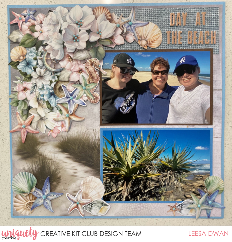 DAY AT THE BEACH LAYOUT - LEESA DWAN - Uniquely Creative