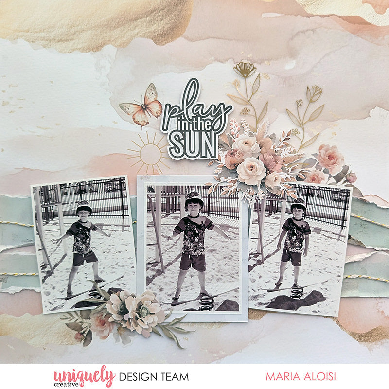 PLAY IN THE SUN LAYOUT TUTORIAL - MARIA ALOISI - Uniquely Creative