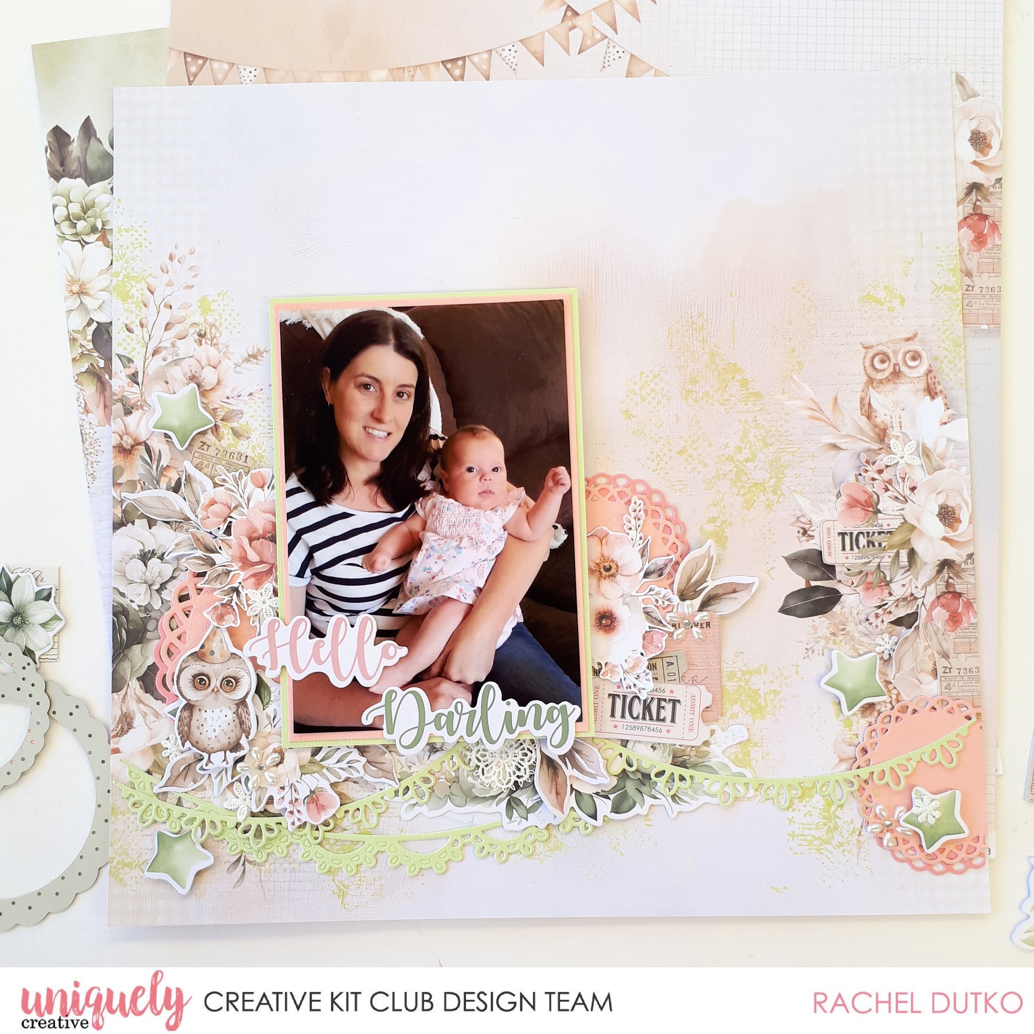 HELLO DARLING LAYOUT - RACHEL DUTKO - Uniquely Creative
