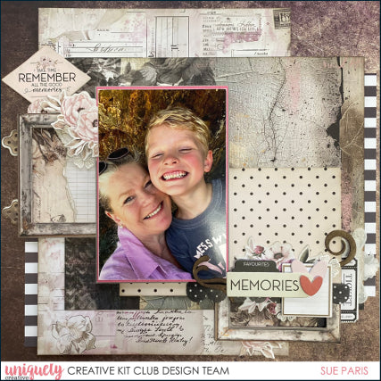 FAVOURITE MEMORIES LAYOUT TUTORIAL - SUE PARIS - Uniquely Creative