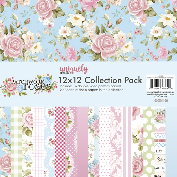 Patchwork Roses | Scrapbooking Paper | Uniquely Creative