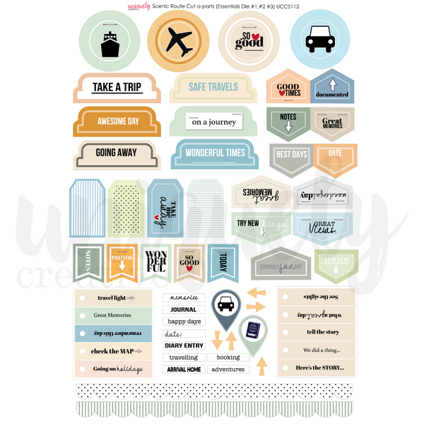 Scenic Route Cut-a-Part Sheet - Uniquely Creative