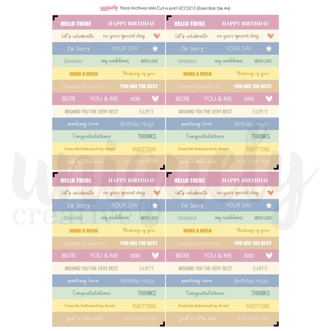 Floral Archives | Mini Cut-a-Part Sheets | Uniquely Creative