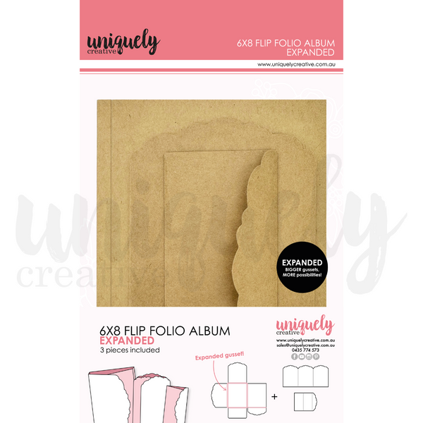 6" x 8" Flip Folio Album Kraft - Expanded Albums | Uniquely Creative