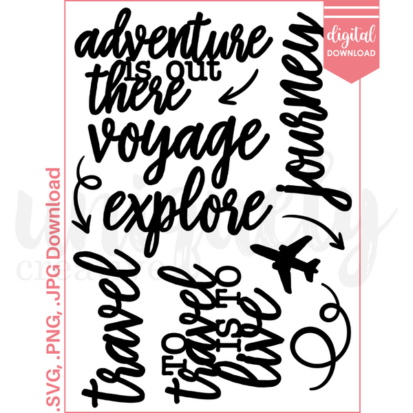 Grand Adventure Cut File Bundle - Digital Download - Uniquely Creative