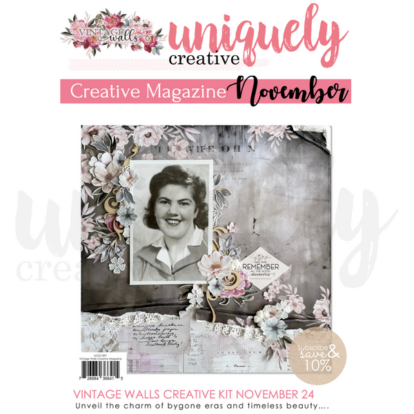 November 2024 - Vintage Walls Creative Magazine - Uniquely Creative