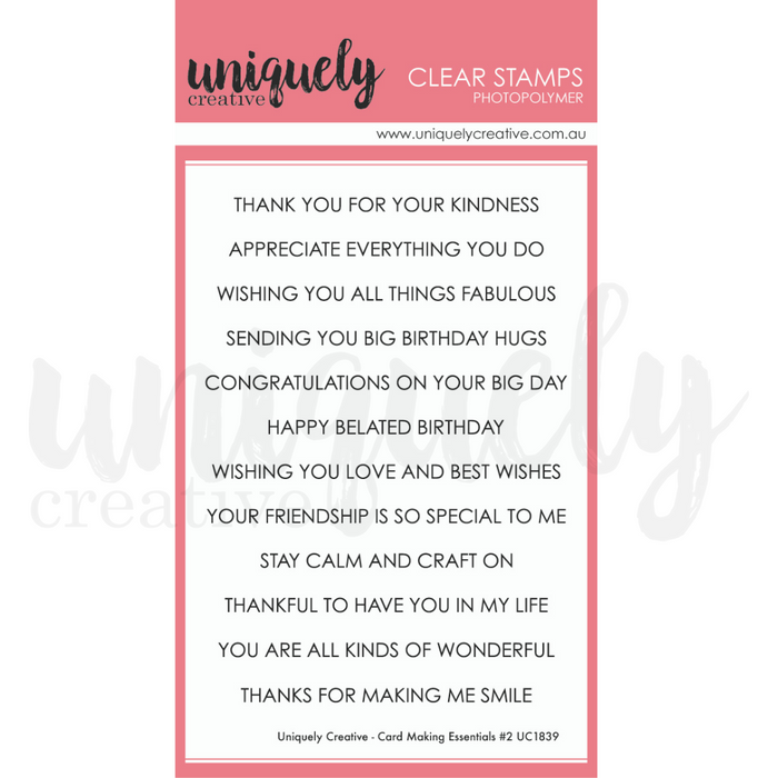 Sentiment Stamps | Craft Stamps | Uniquely Creative