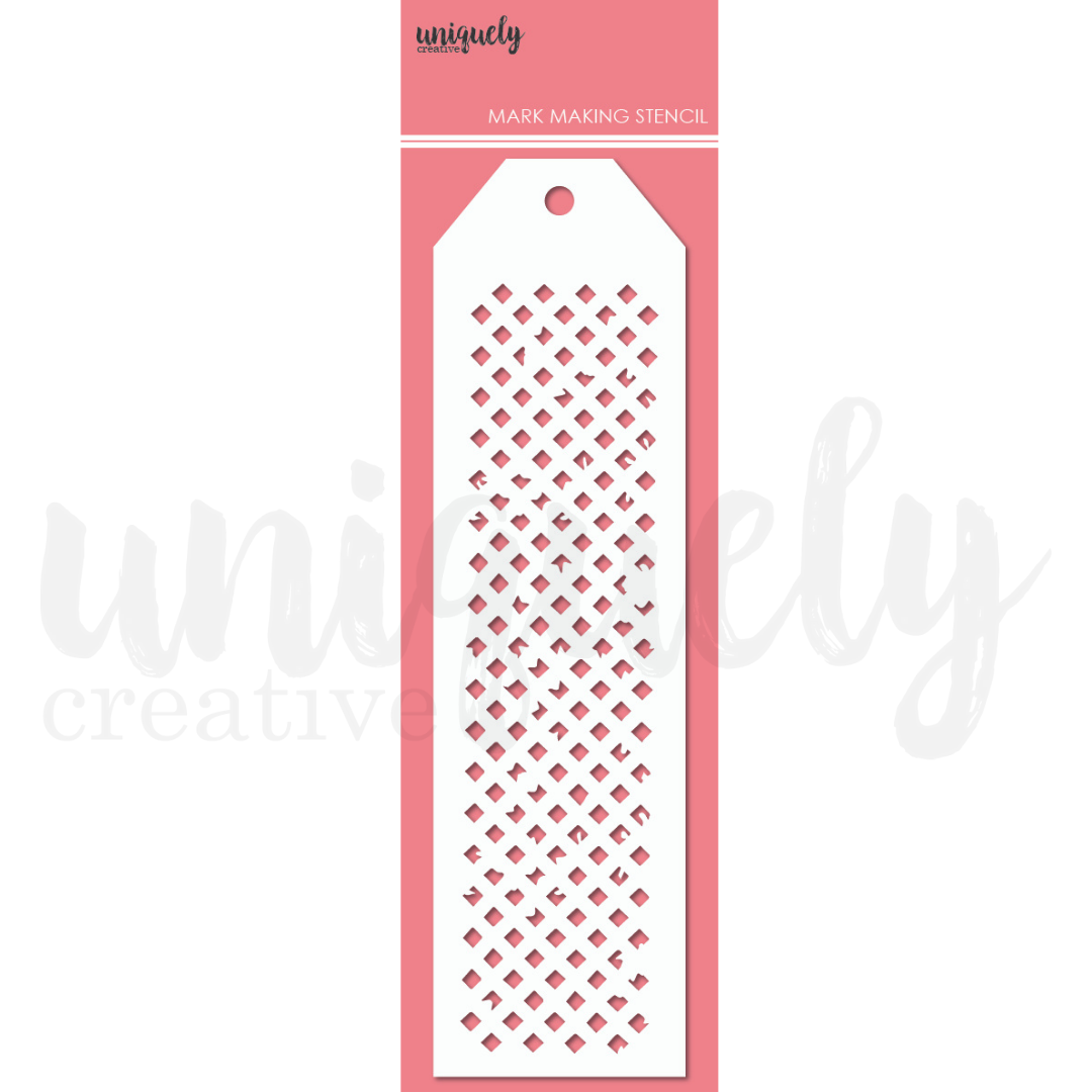 Grungy Lattice Mini Mark Making | Stencils | Uniquely Creative