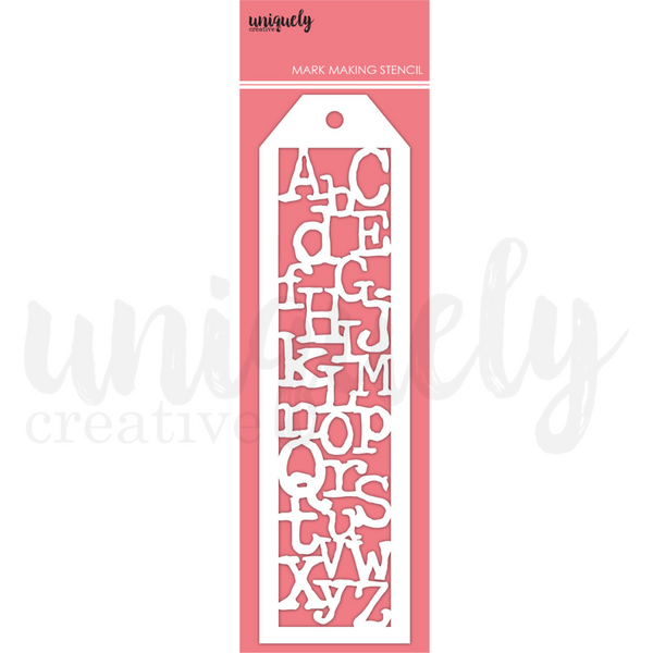 Grungy Alphabet Stencil | Craft Stencils | Uniquely Creative